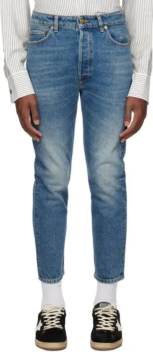 GOLDEN GOOSE Washed Effect Straight Leg Jeans