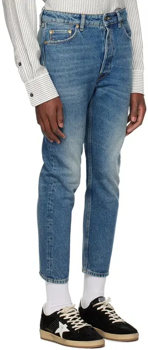 GOLDEN GOOSE Washed Effect Straight Leg Jeans