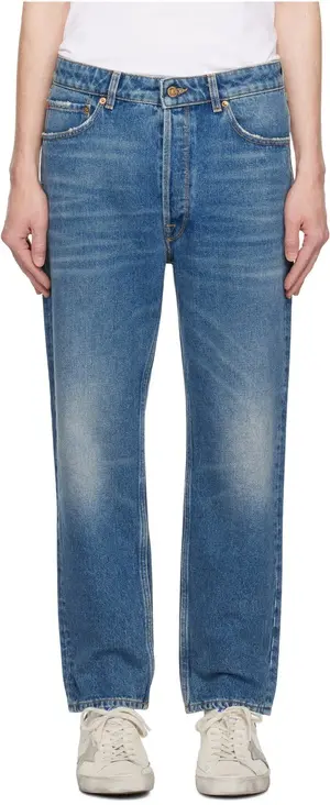 GOLDEN GOOSE Washed Effect Straight Leg Jeans
