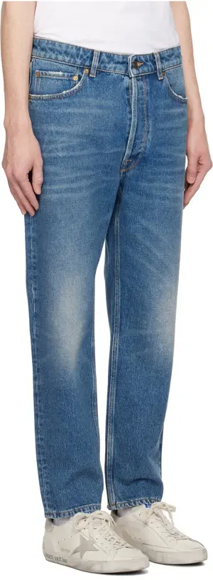 GOLDEN GOOSE Washed Effect Straight Leg Jeans