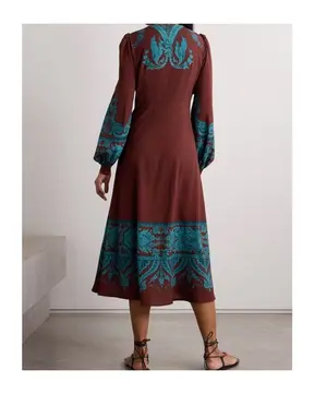 Etro Printed Crepe Midi Dress