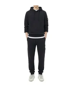 Stone Island Cotton Sweatpants - Black