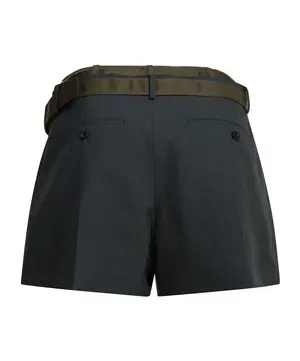 Sacai Buckled Belted Shorts - Grey