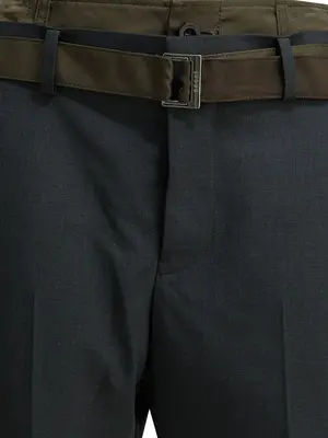 Sacai Buckled Belted Shorts - Grey