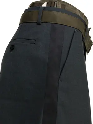 Sacai Buckled Belted Shorts - Grey