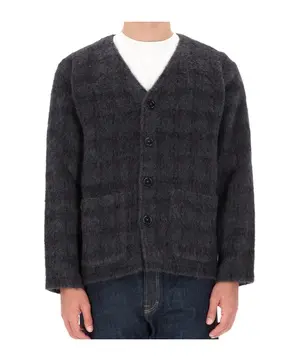 Our Legacy Checked Buttoned Cardigan - Black