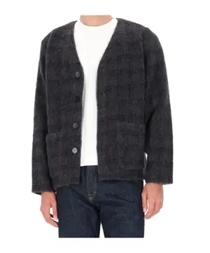Our Legacy Checked Buttoned Cardigan - Black