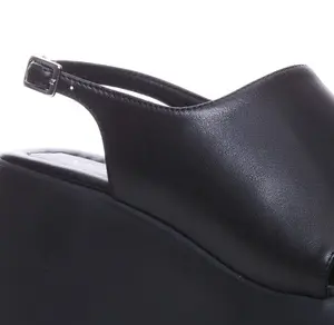VIC MATIE Sensory Platform Heeled Sandals - Black