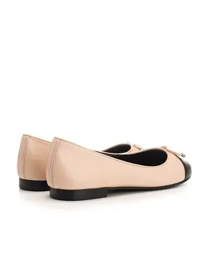 Tory Burch Ballet Flats With Bow Detailing - Nude