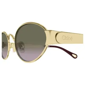 Chloé Eyewear Oval Frame Sunglasses - Green