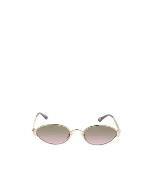 Chloé Eyewear Oval Frame Sunglasses - Nude