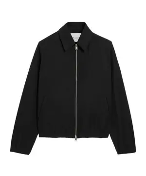 AMI Paris De Coeur Zip-up Jacket - Black