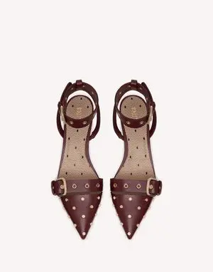 Red Valentino Valentino Embellished Leather Heeled Pumps