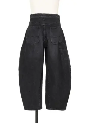 Sacai Wide Leg Jeans - Black