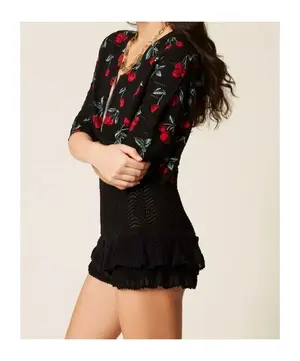 TWINSET Knitted Ruffled Shorts - No