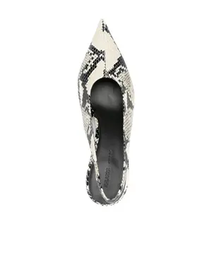 Khaite Slingback Kitten Heel Pumps With Embossed Details - Black