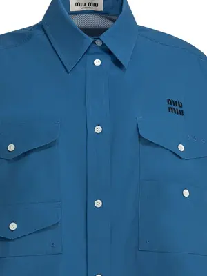 Miu Miu Cropped Patch-pocket Shirt