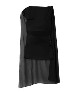 Proenza Schouler Asymmetrical Chiffon Shirt With Shawl Effect