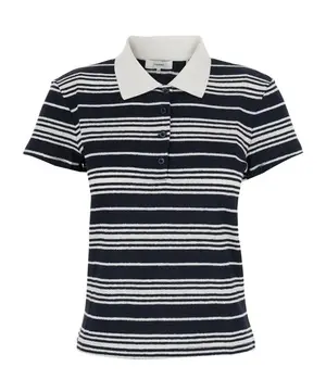 FRAME Short-sleeved Striped Polo Shirt