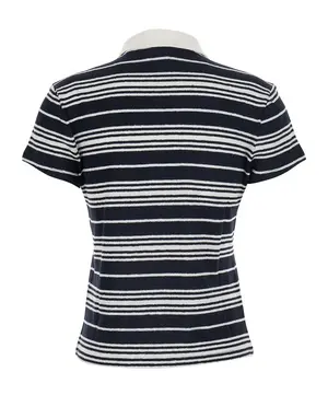 FRAME Short-sleeved Striped Polo Shirt