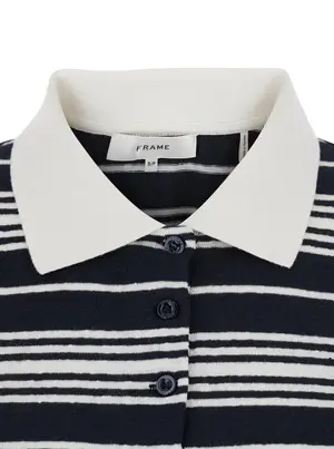 FRAME Short-sleeved Striped Polo Shirt