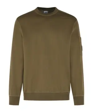 C.P. COMPANY Knitted Jumper With Lens Detail - Green
