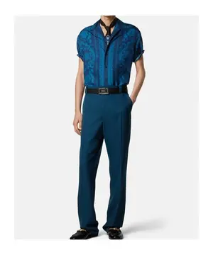 Versace Barocco-printed Short-sleeved Shirt