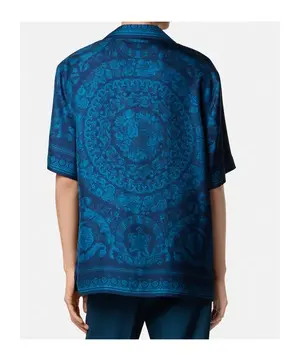 Versace Barocco-printed Short-sleeved Shirt