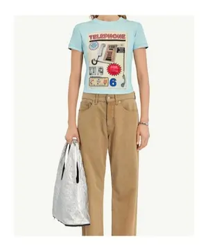 MAISON MARGIELA Graphic Print Crewneck T-shirt - Turquoise