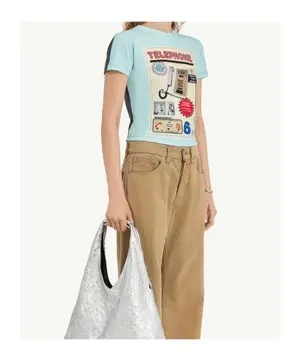 MAISON MARGIELA Graphic Print Crewneck T-shirt - Turquoise