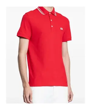 Valentino Garavani Logo Plaque Short-sleeved Polo Shirt - Red