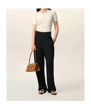 Ami Belted Tailored Trousers - Black