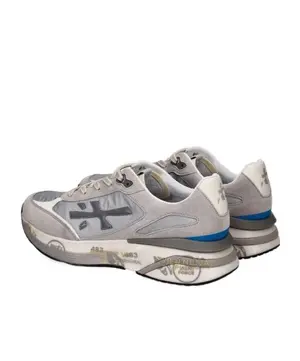 Premiata Moe Run Logo-applique Sneakers - Gray