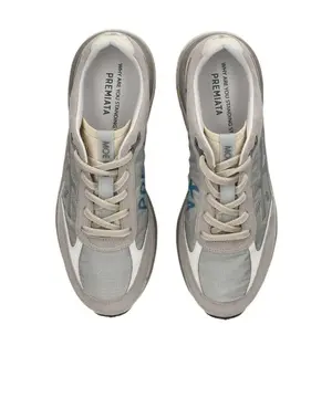 Premiata Moe Run Logo-applique Sneakers - Gray