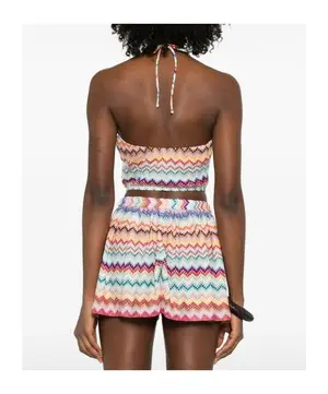 Missoni Zig-zag Self-tie Cropped Top