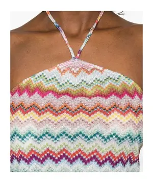 Missoni Zig-zag Self-tie Cropped Top