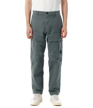 C.P. COMPANY Stretch Sateen Loose Fit Cargo Pants - Black