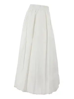 Max Mara Midi Skirt With Puffy Hem - Ivory