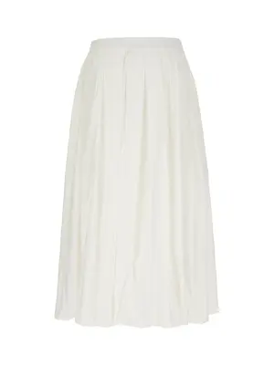 Max Mara Midi Skirt With Puffy Hem - Ivory