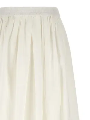 Max Mara Midi Skirt With Puffy Hem - Ivory