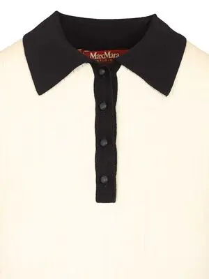 Max Mara Ribbed-knit Polo Top