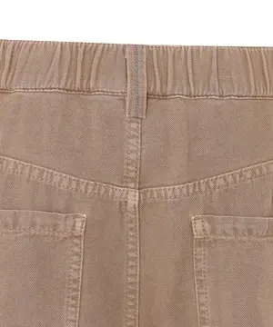 Brunello Cucinelli Garment-dyed Wide-leg Trousers - Light Brown
