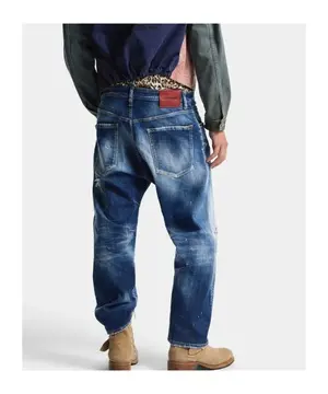 Dsquared2 Distressed Stretch Cotton Denim Jeans