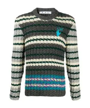 Off-white Striped Sweaters For Men