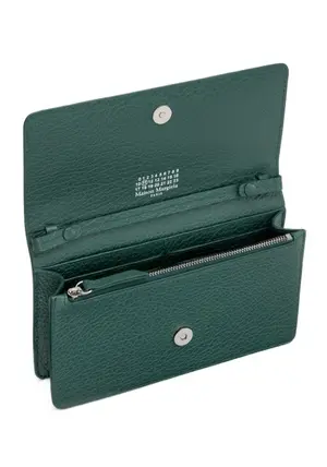 MAISON MARGIELA Chain Strap Leather Wallet - Green