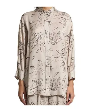 Peserico Printed Shirt - Nude