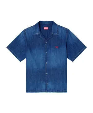 DIESEL® D Nabil Short-sleeve Denim Shirt - Medium Blue