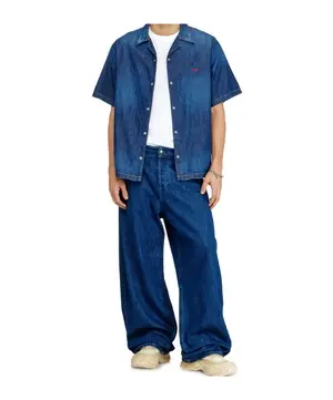 DIESEL® D Nabil Short-sleeve Denim Shirt - Medium Blue