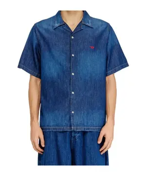 DIESEL® D Nabil Short-sleeve Denim Shirt - Medium Blue