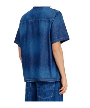 DIESEL® D Nabil Short-sleeve Denim Shirt - Medium Blue